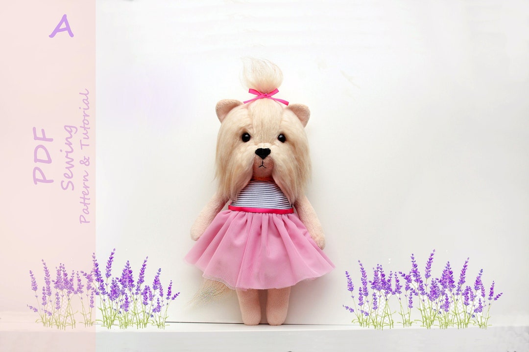 PDF Dog Puppy Sewing Pattern & Tutorial, Dog Sewing Pattern, Dog Plush ...