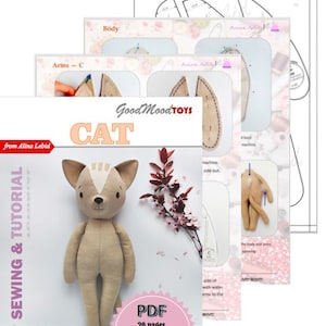PDF Cat With Clothes Sewing Pattern & Tutorial, Kitten Sewing Pattern ...