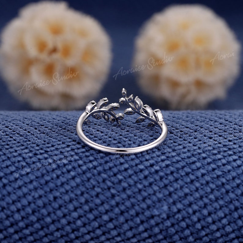 Diamond Leaf Ring Women Dainty Leaves Ring Adjustable Vines - Etsy