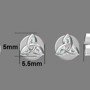 Custom Order Jennifer Lynn, 14k White Gold Celtic Knot Earrings - Etsy