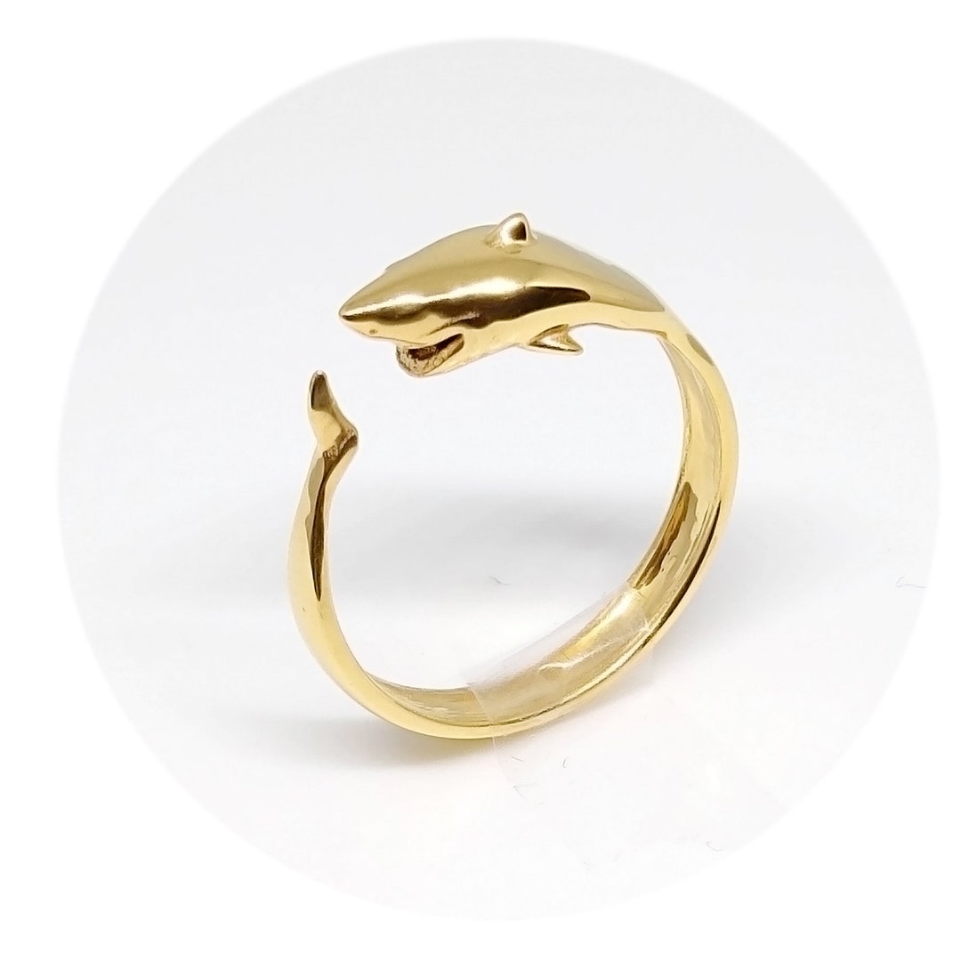 Adjustable Shark Ring | Shark Jewelry | Gold Plated | 14K | 18K | Rose Gold | Silver | Shark ...