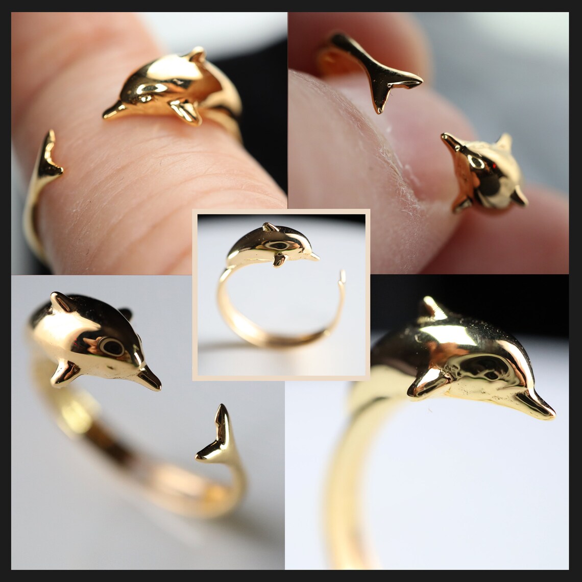 Adjustable Dolphin Ring | Dolphin Ring | Dolphin Jewelry | Gold Plated ...