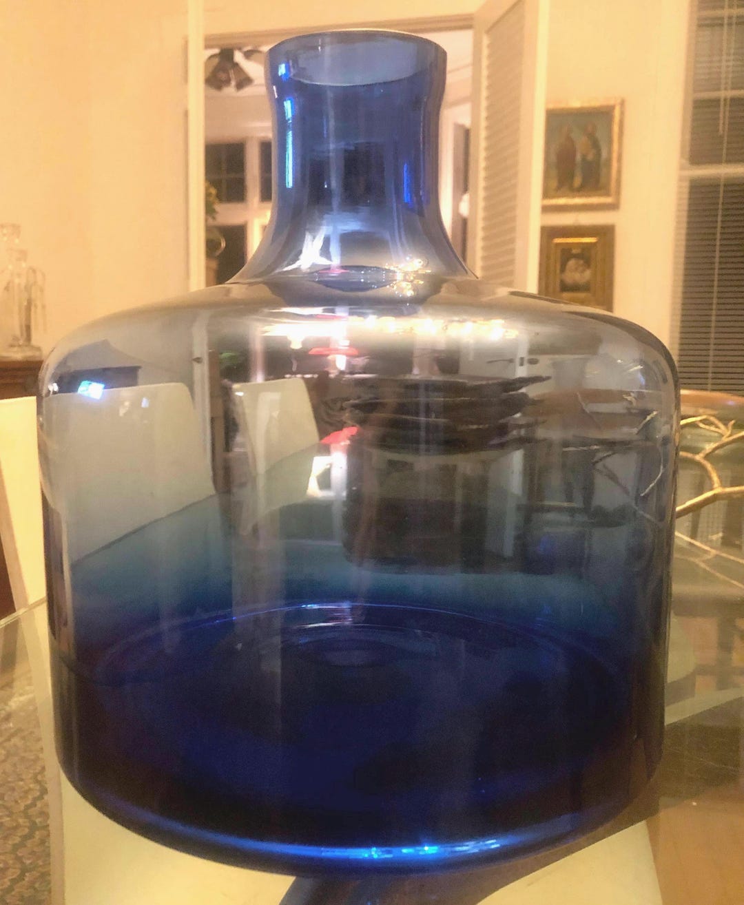 Cobalt Blue Ombre Hand Blown Demijon Carboy for Fermentation or BEAUTY ...