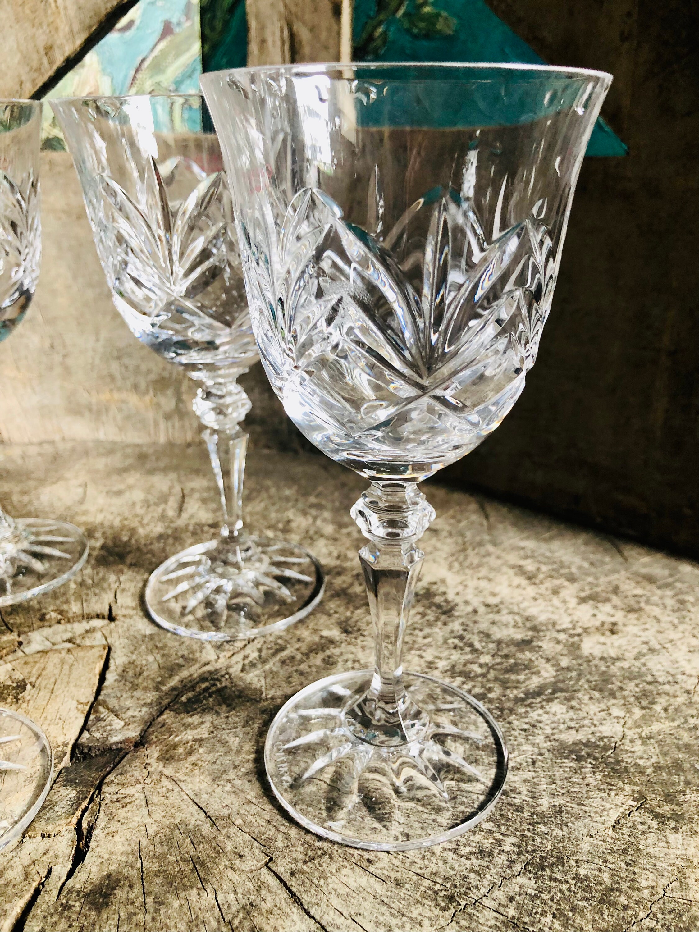 Irish Galway Crystal Kylemore 7 In. Red Wine Glasses Set of 4 - Etsy