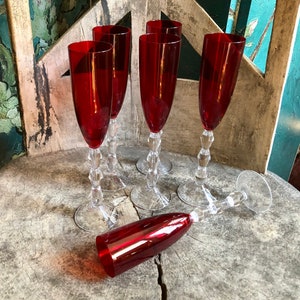 Lenox Ruby Red Flutes - Etsy