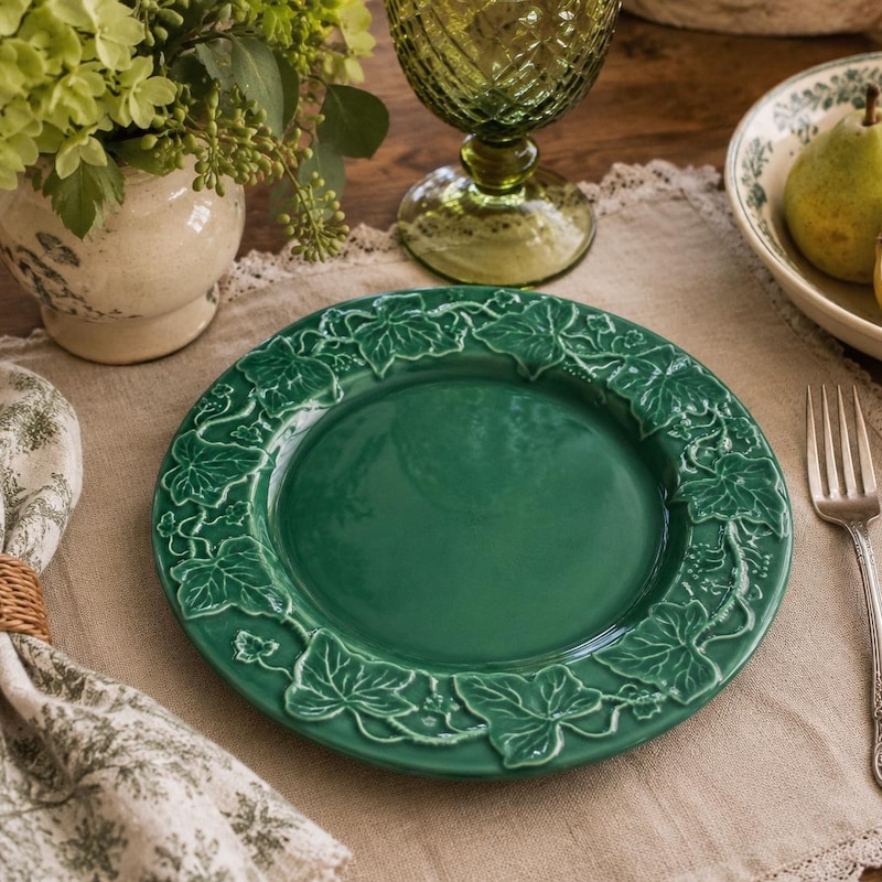French Majolica Plate Set - Etsy