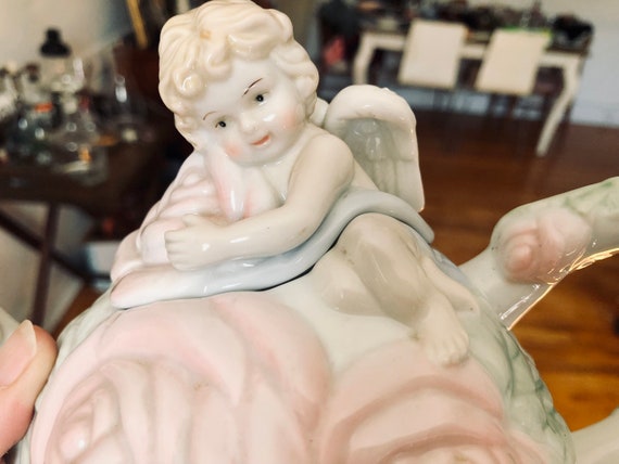 Avon Baby Angel Teapot Vintage Rose Bouquet - Etsy