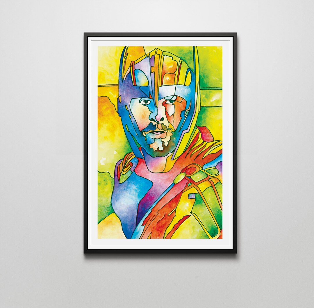 Thor Ragnarok 12"x18" Signed Art Print in Stained Glass Style - Etsy