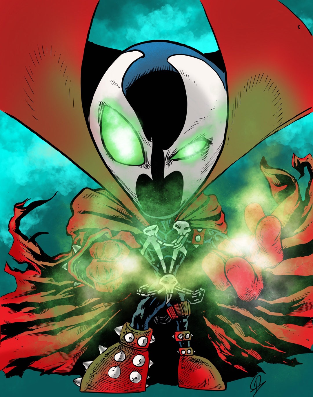 Chibi Spawn 12x18 Impresión de arte firmada - Etsy España