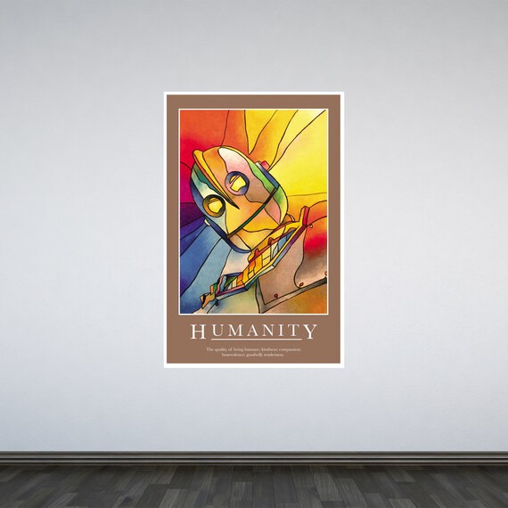 Humanity Iron Giant Motivational 12x18 Art Print | Etsy