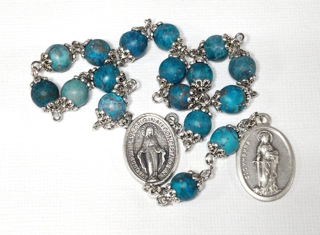 St. Dymphna Healing Saint, Catholic Chaplet Rosary, Anxiety Stress Relief, Patron of Nervous ...