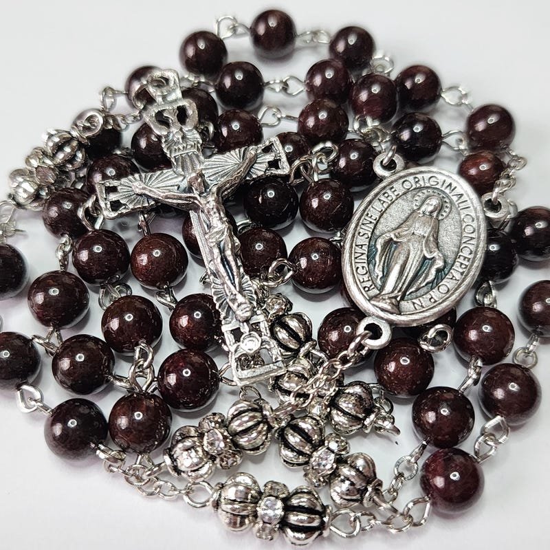 Garnet Rosary Beads - Etsy