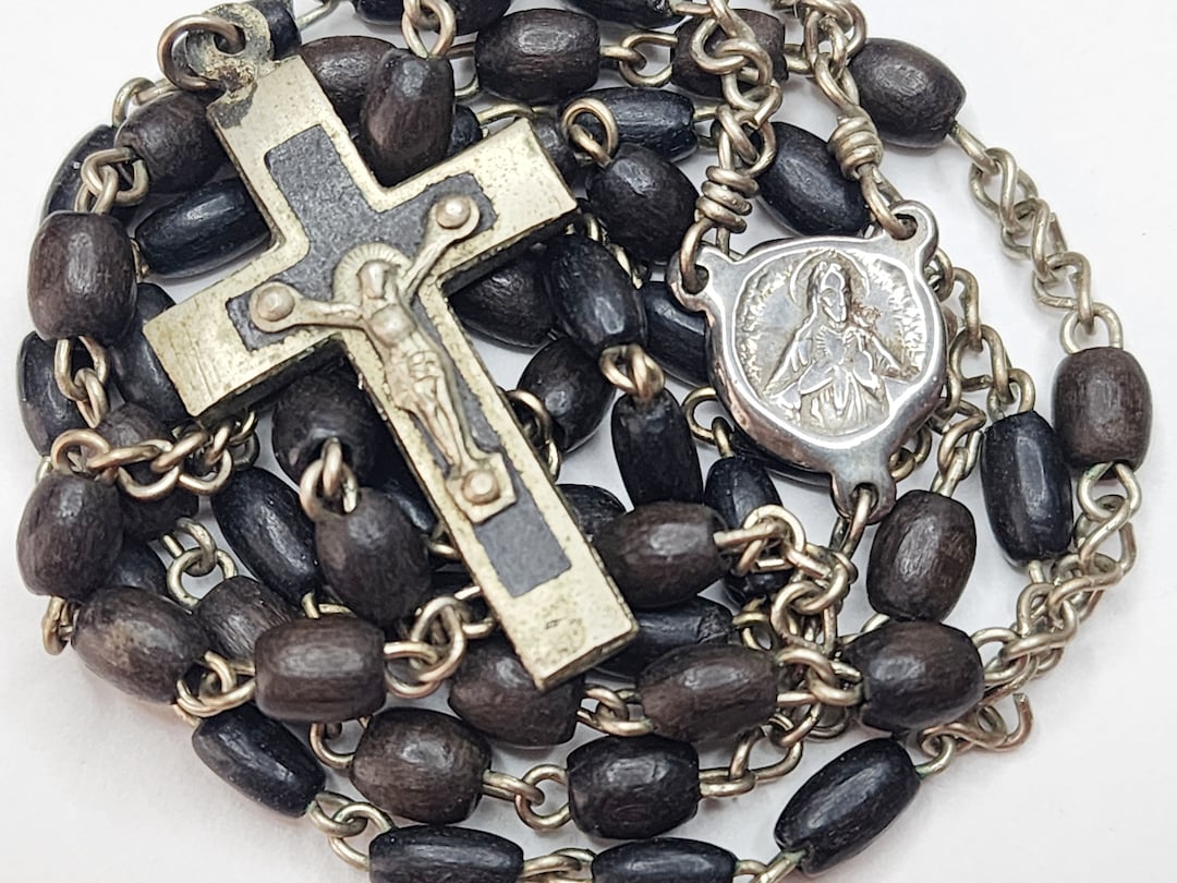 Antique Rosary, Vintage Rosary, 1800s Rosary, Irish Immigration ...
