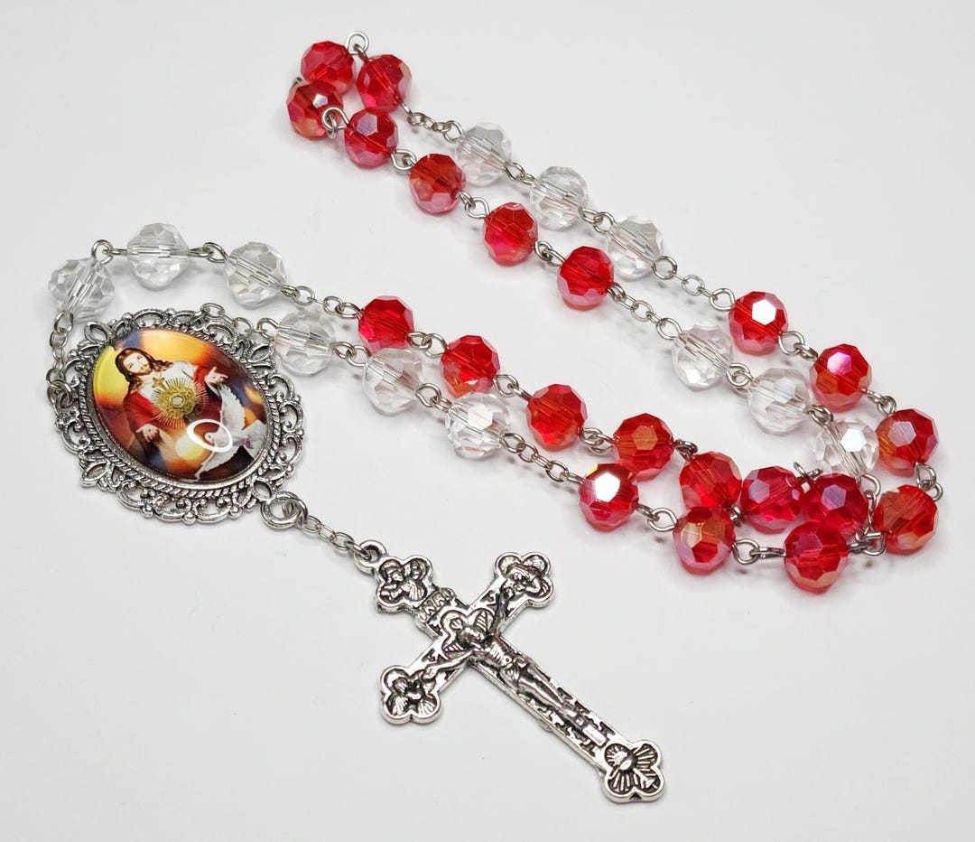 Chaplet of Eucharistic Adoration, Catholic Chaplet, Red and White ...