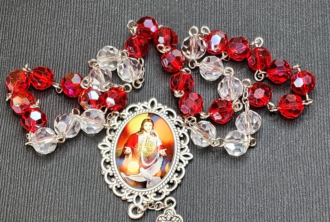 Chaplet of Eucharistic Adoration, Catholic Chaplet, Red and White ...