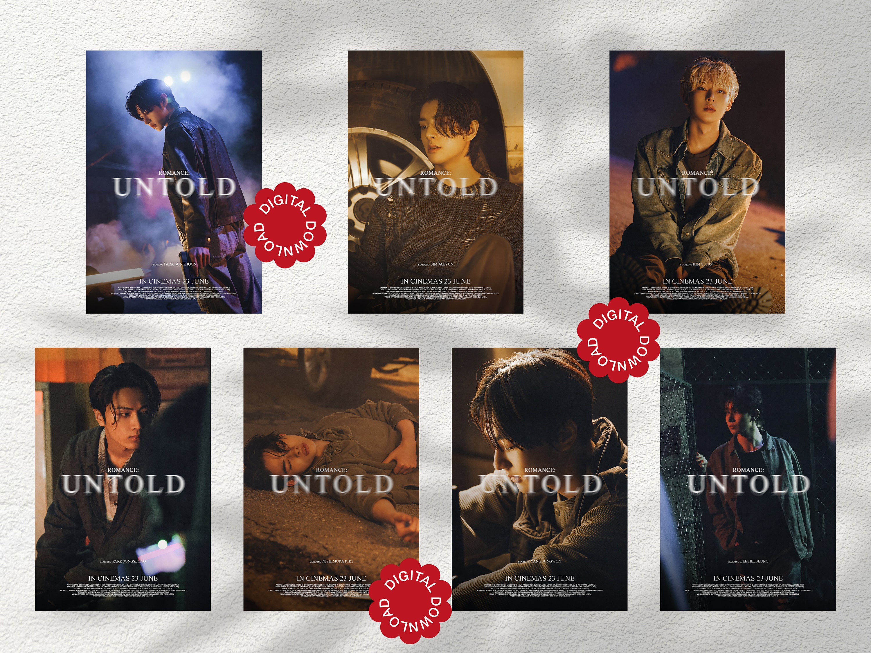 14 Enhypen Romance Untold Cinema Movie Posters, Digital Download, K-pop ...