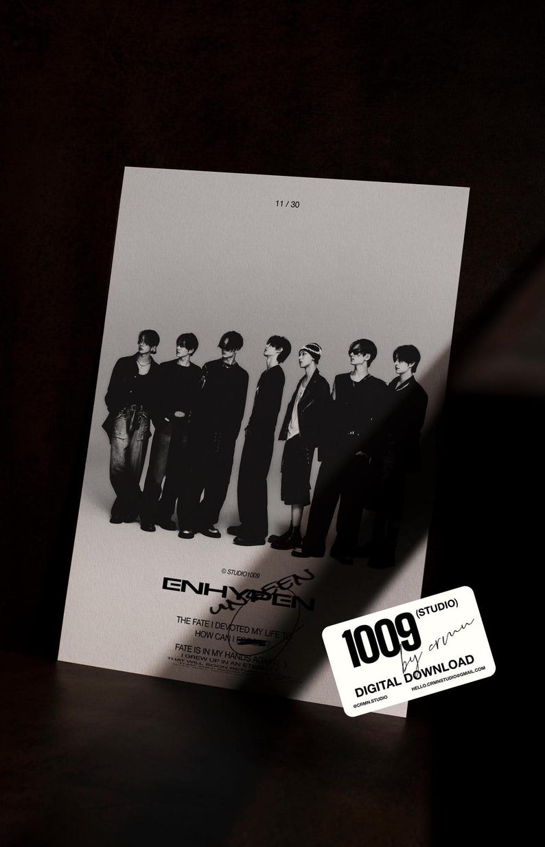 Enhypen Unseen Poster, Digital Download, K-pop Printable Wall Art ...