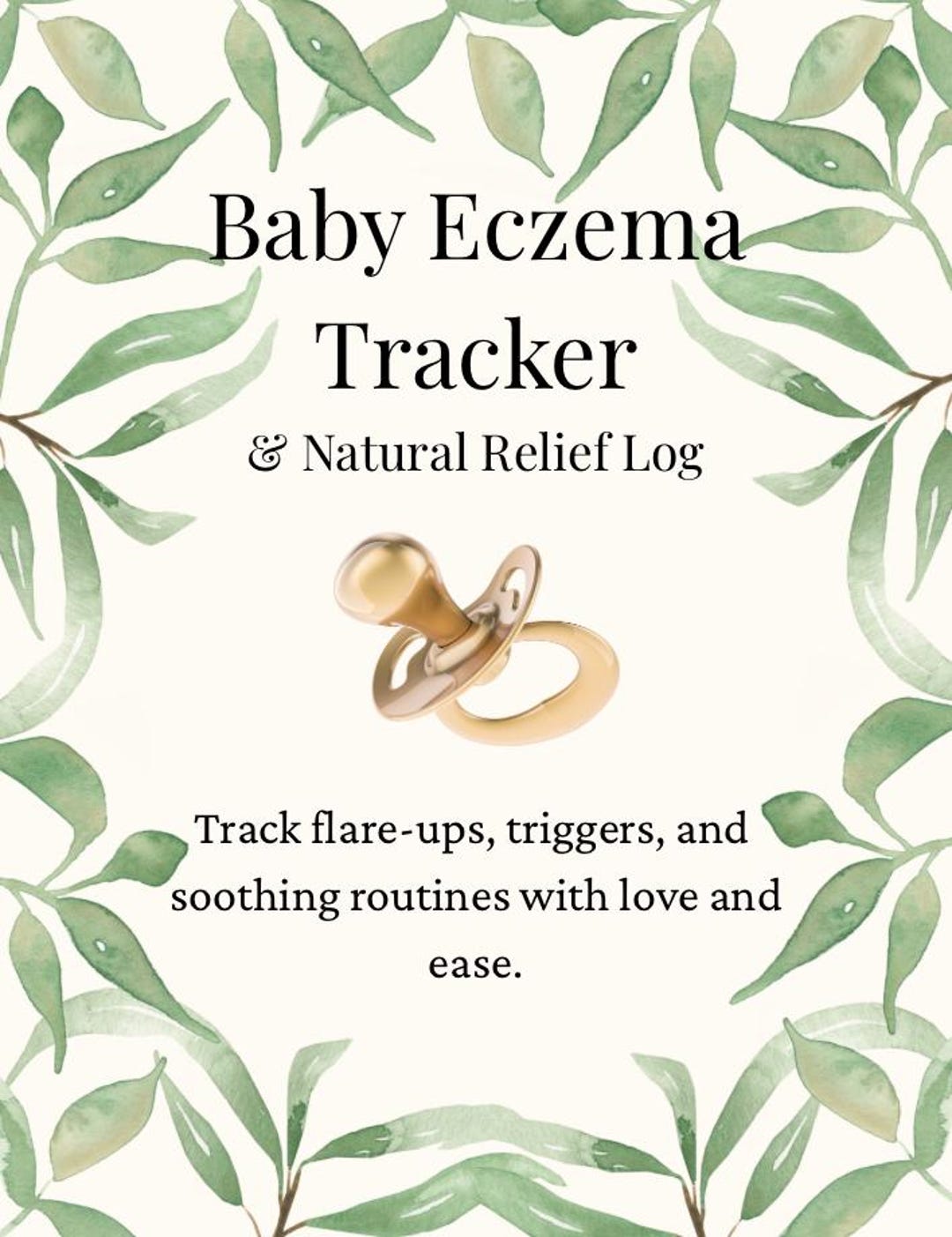 Baby Eczema Tracker Printable: Natural Remedy Log for Sensitive Skin ...