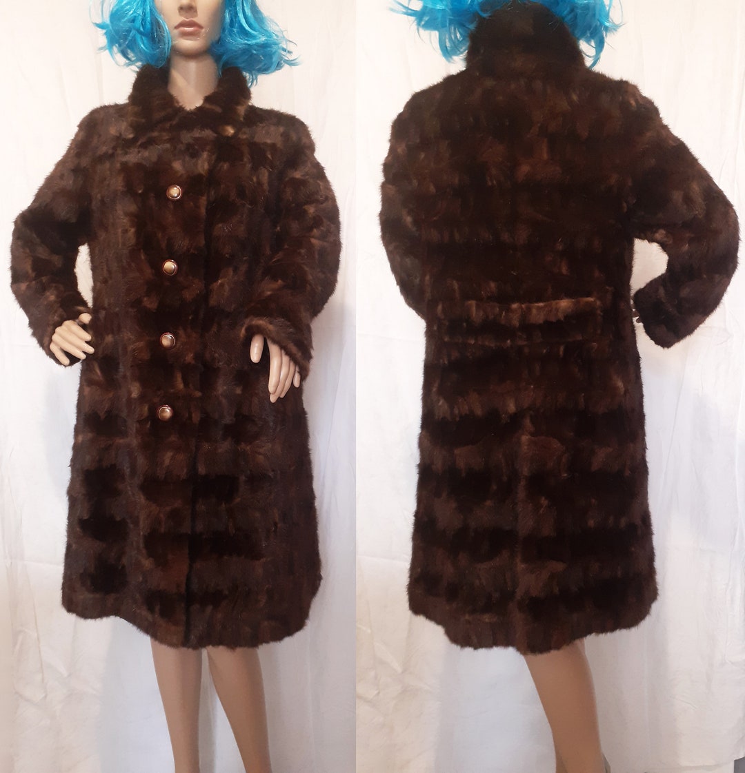 1960s Long Mink Fur Coat Vintage 60s Long Brown Mink Fur Coat - Etsy