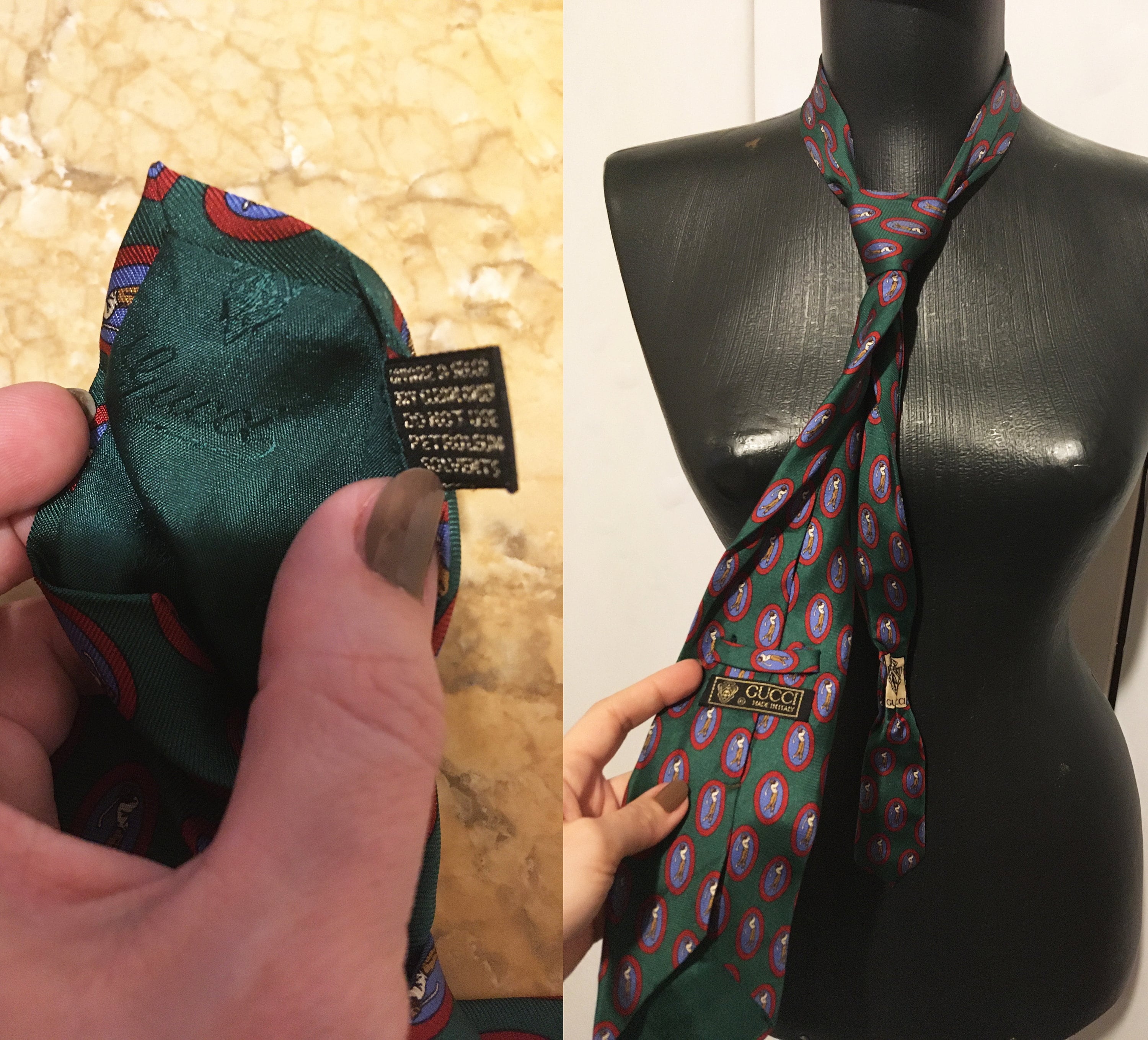 GUCCI Tie/ GUCCI Silk Tie/ Vintage Gucci Necktie - Etsy