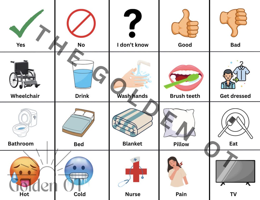 Basic Communication Board - Etsy
