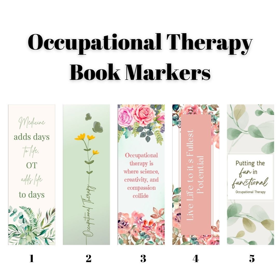 Occupational Therapy Book Markers - Etsy