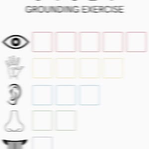 5-4-3-2-1 Grounding Exercise Handout - Etsy