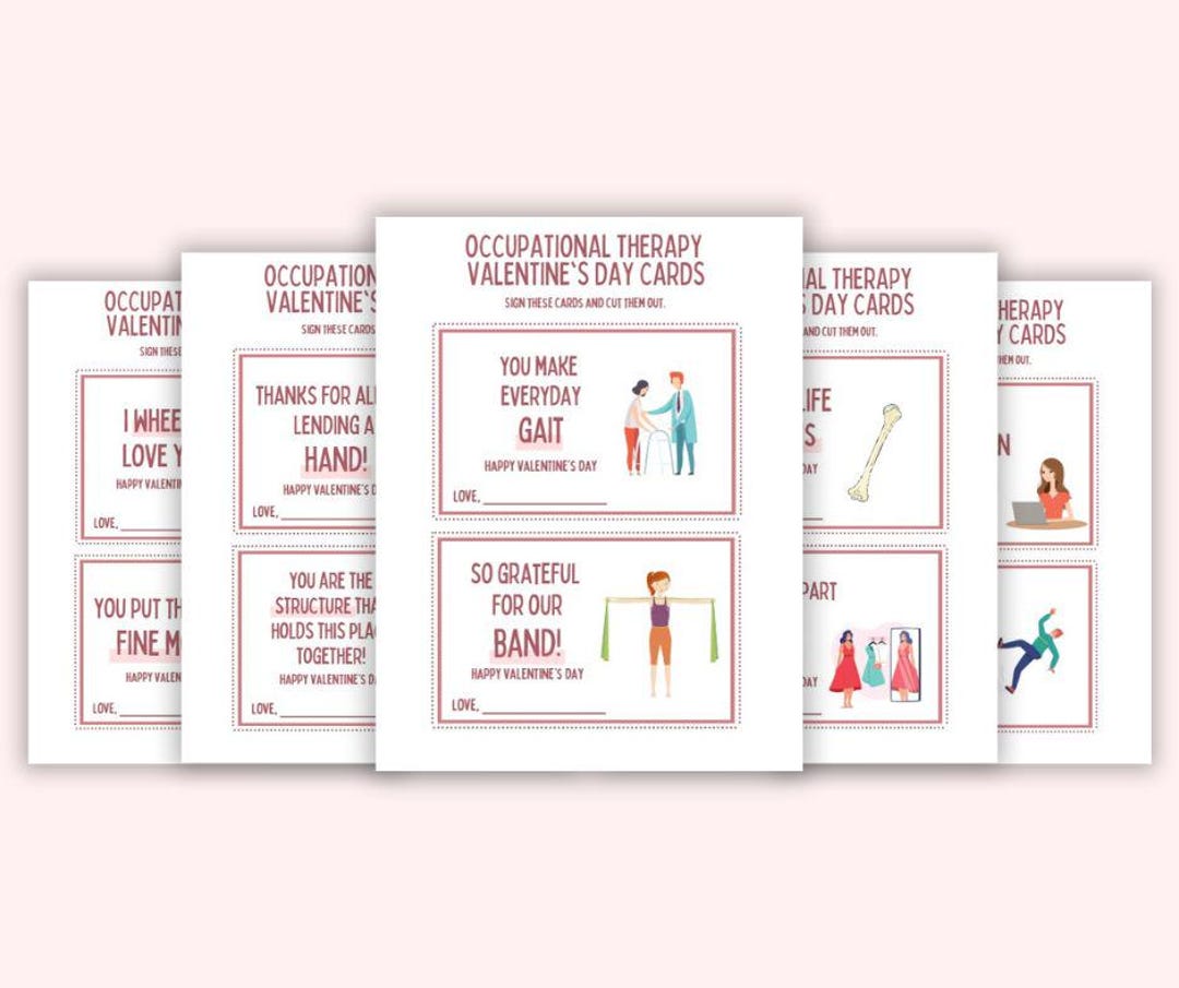 Occupational Therapy Valentine's Day Cards - Etsy