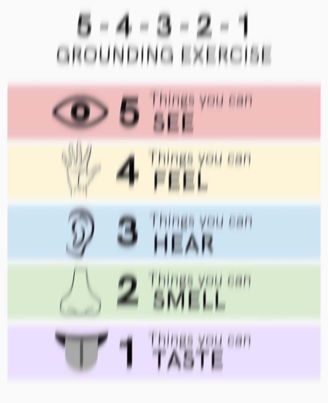 5-4-3-2-1 Grounding Exercise - Etsy Canada