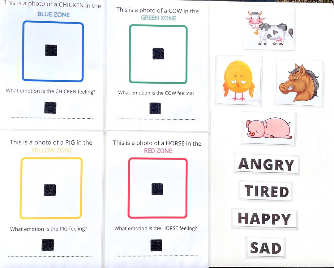 Farm Animal Themed - Zones Activity - Etsy