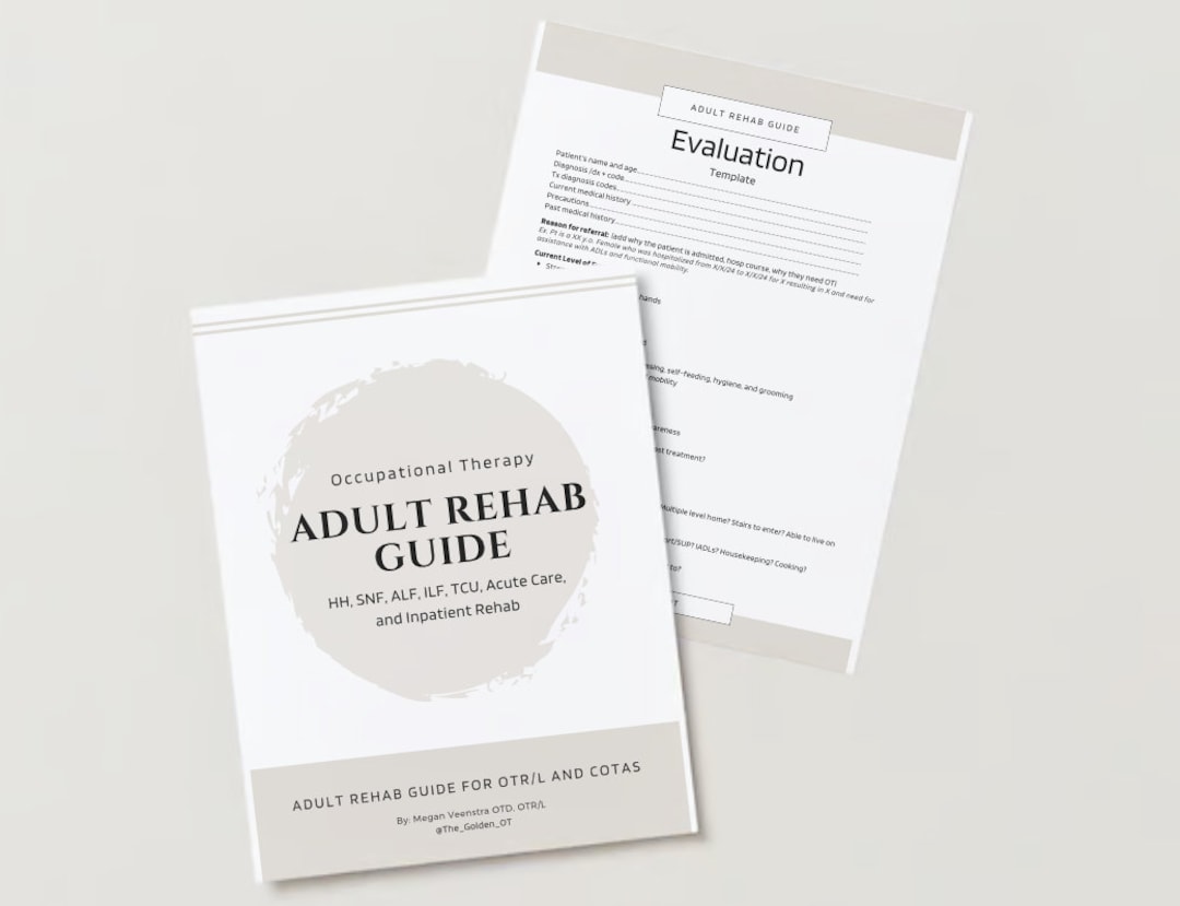 10 Page Adult Rehab Guide - Etsy