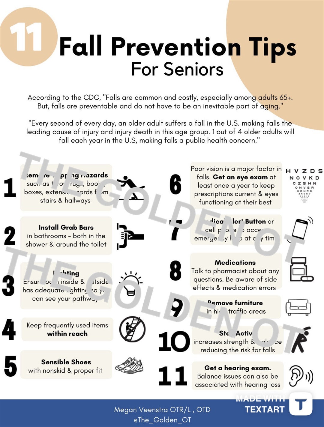 Fall Prevention Tips Handout - Etsy