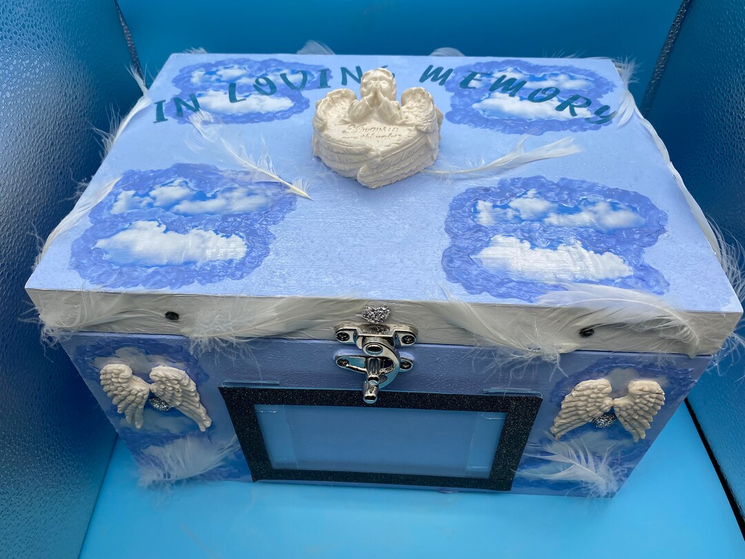 In Loving Memory XL Wooden Memorial Keepsake Box 2nd Version Sky ...