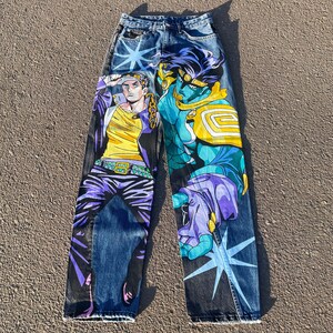 1 of 1 Custom Anime Jeans Cartoon Pants Mens Customized Style ...