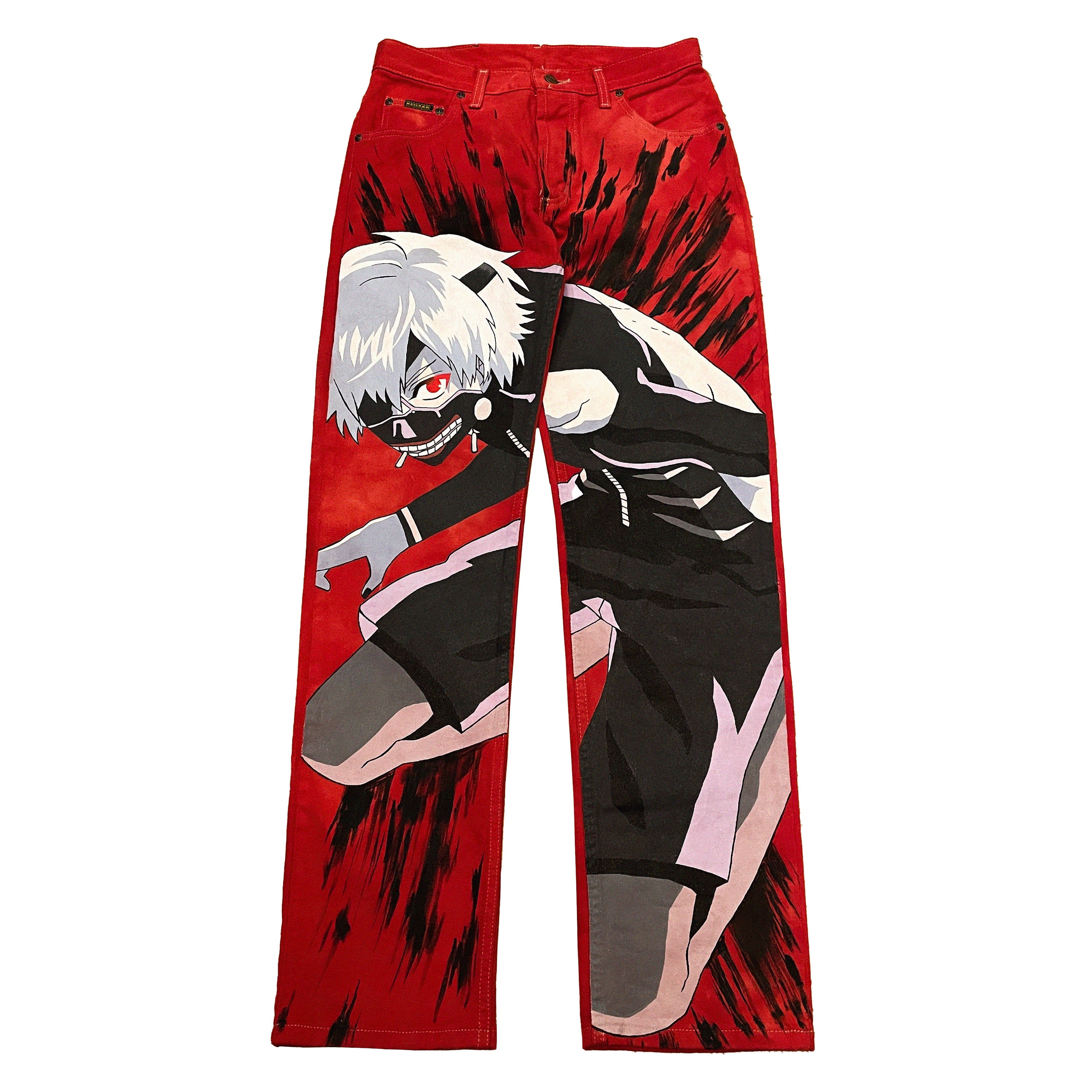 Red Vamp Anime Cartoon Jeans Streetfashion Cosplay Style 1of1 W30L34 ...