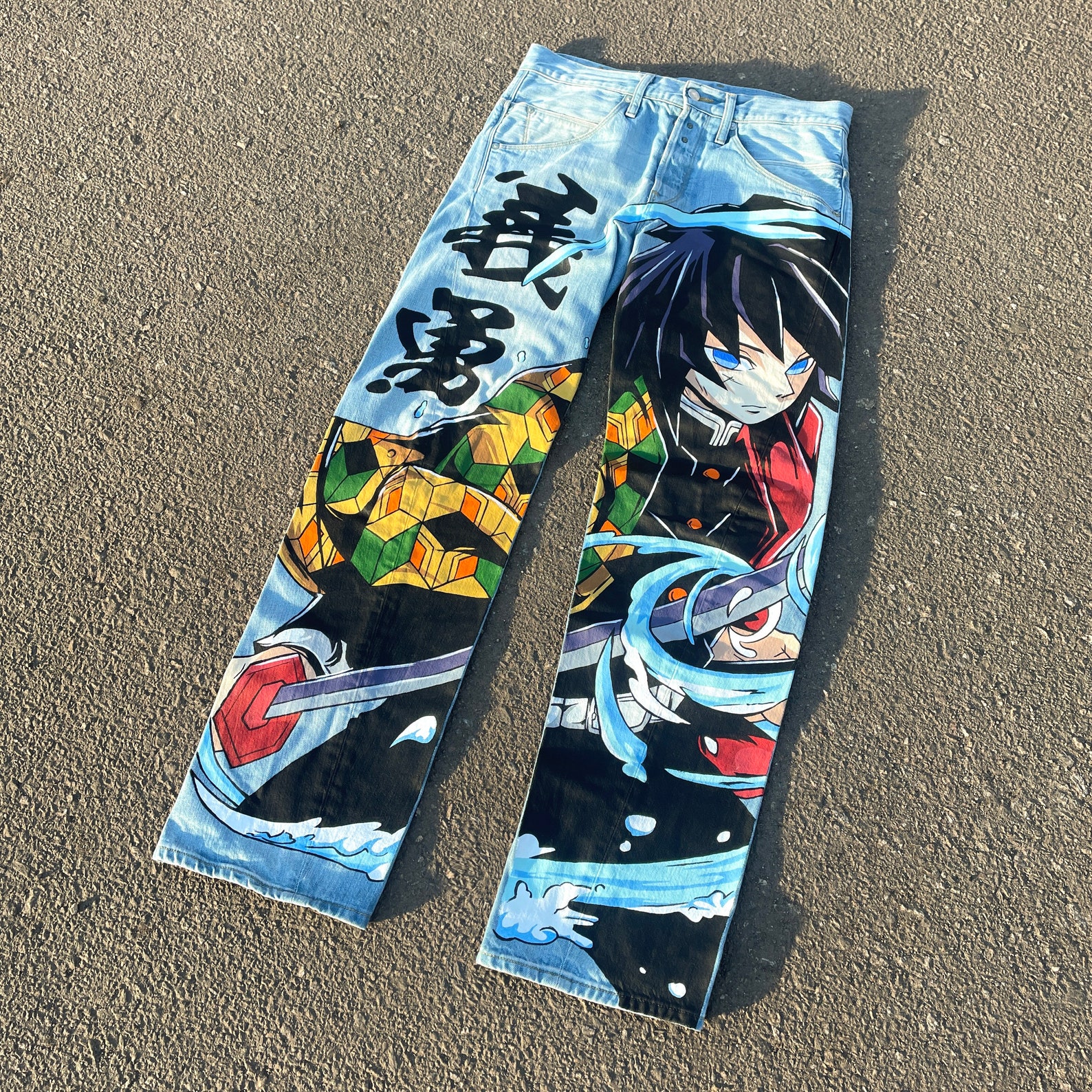 1 of 1 Custom Anime Jeans Cartoon Pants Mens Customized Style - Etsy