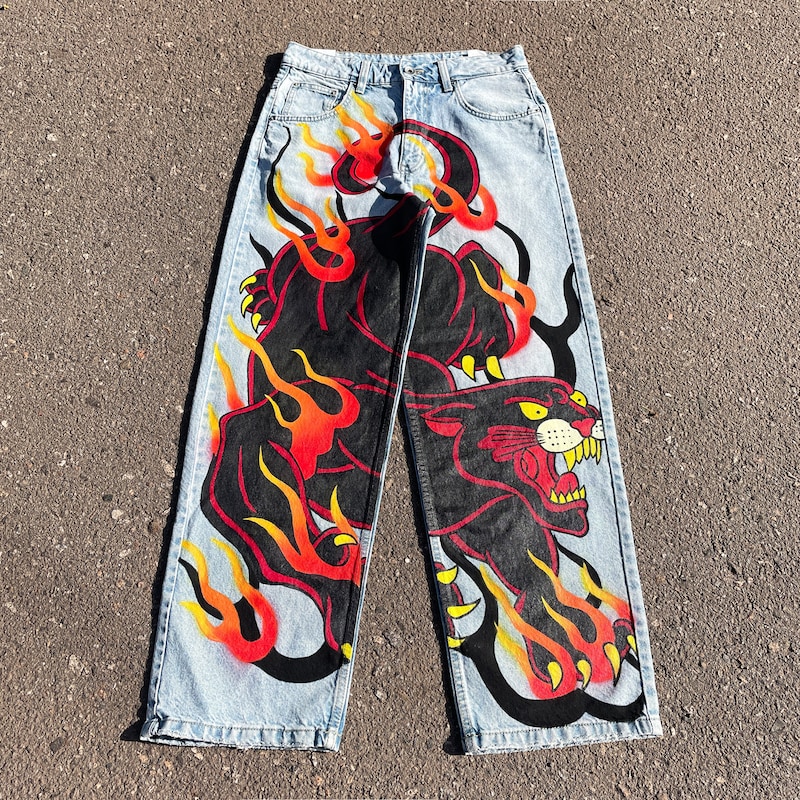 Custom Jeans - Etsy