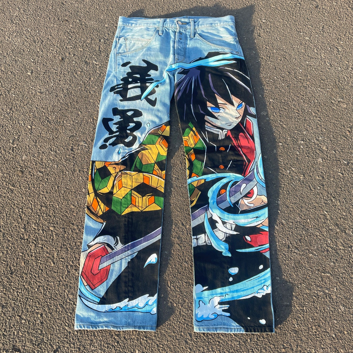 1 of 1 Custom Anime Jeans Cartoon Pants Mens Customized Style - Etsy