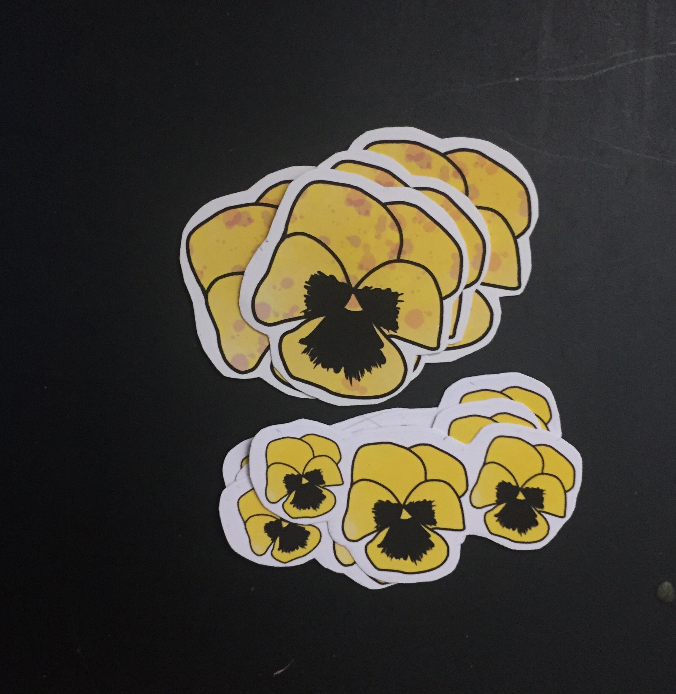 Yellow Mmmbop Pansy Sticker/Watercolor/Decal/Laptop/Hanson | Etsy