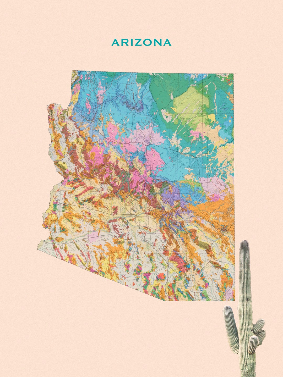 Arizona Geologic Map. (12x16) - Etsy