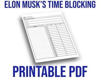 Daily Timebox Planner Printable PDF Template To-do List - Etsy