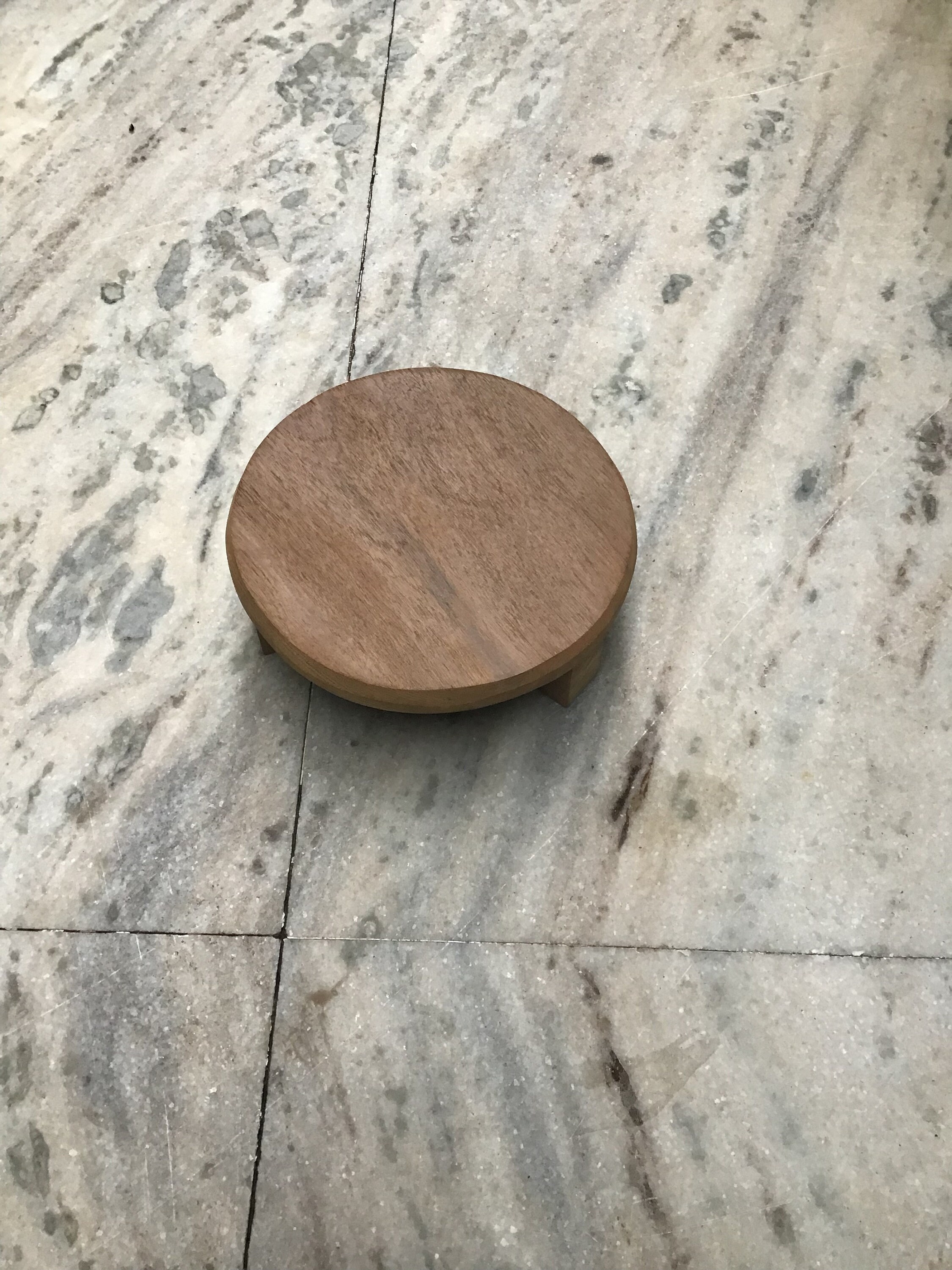 Reclaimed Teak Wood Round Base, Untreated Wood Riser - Etsy
