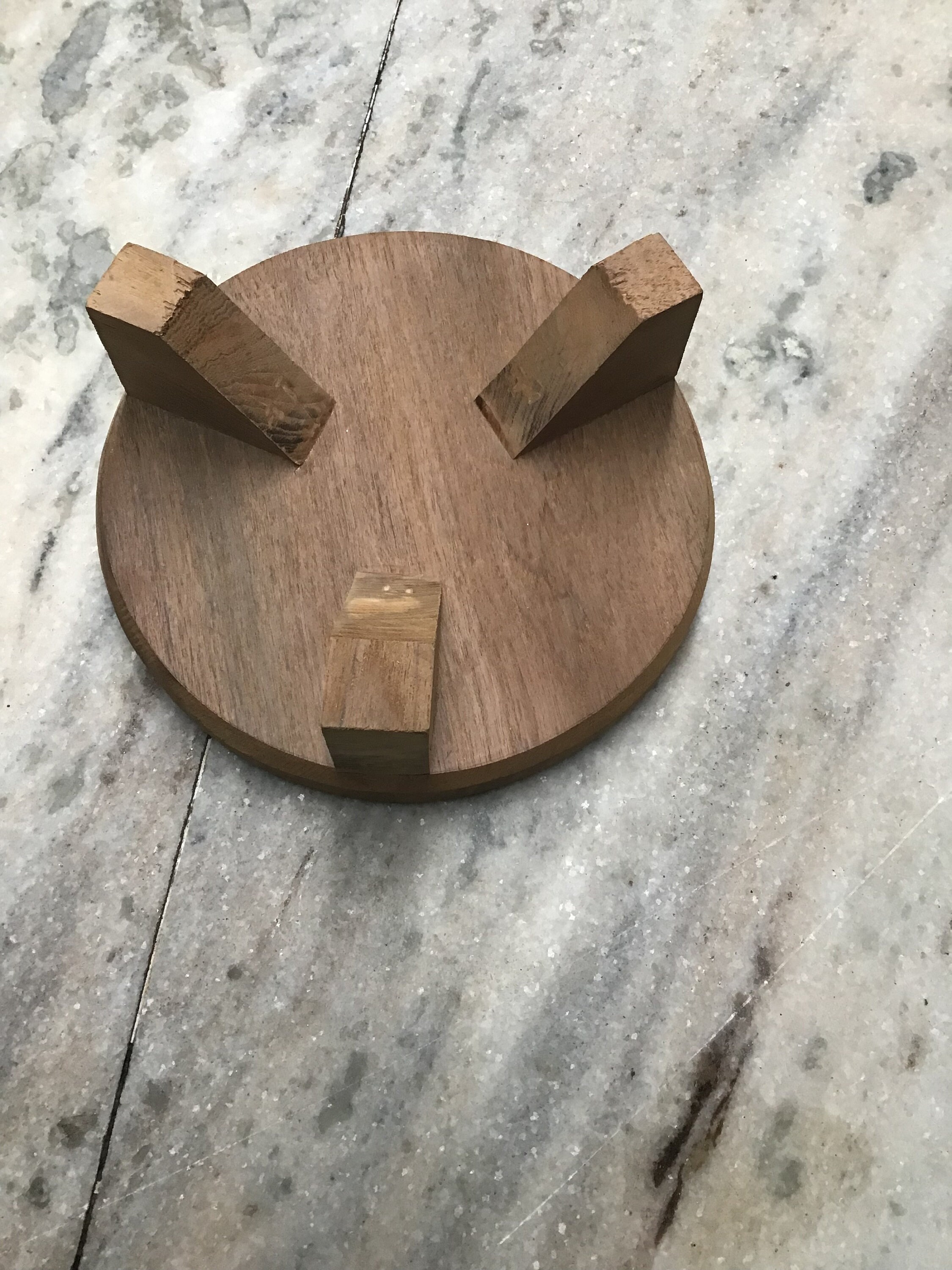 Reclaimed Teak Wood Round Base, Untreated Wood Riser - Etsy