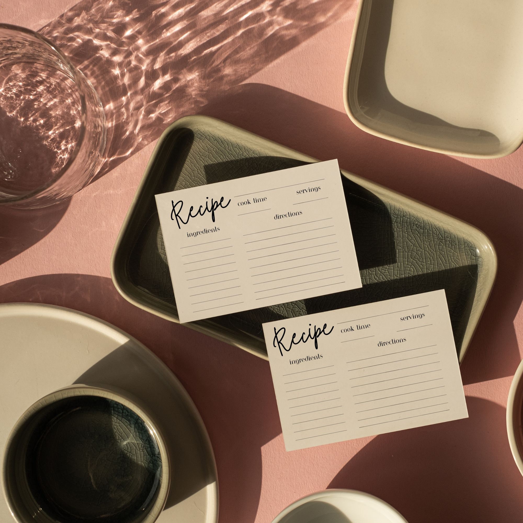 Printable Recipe Card, Personalized Recipe Card, Blank Recipe Card ...