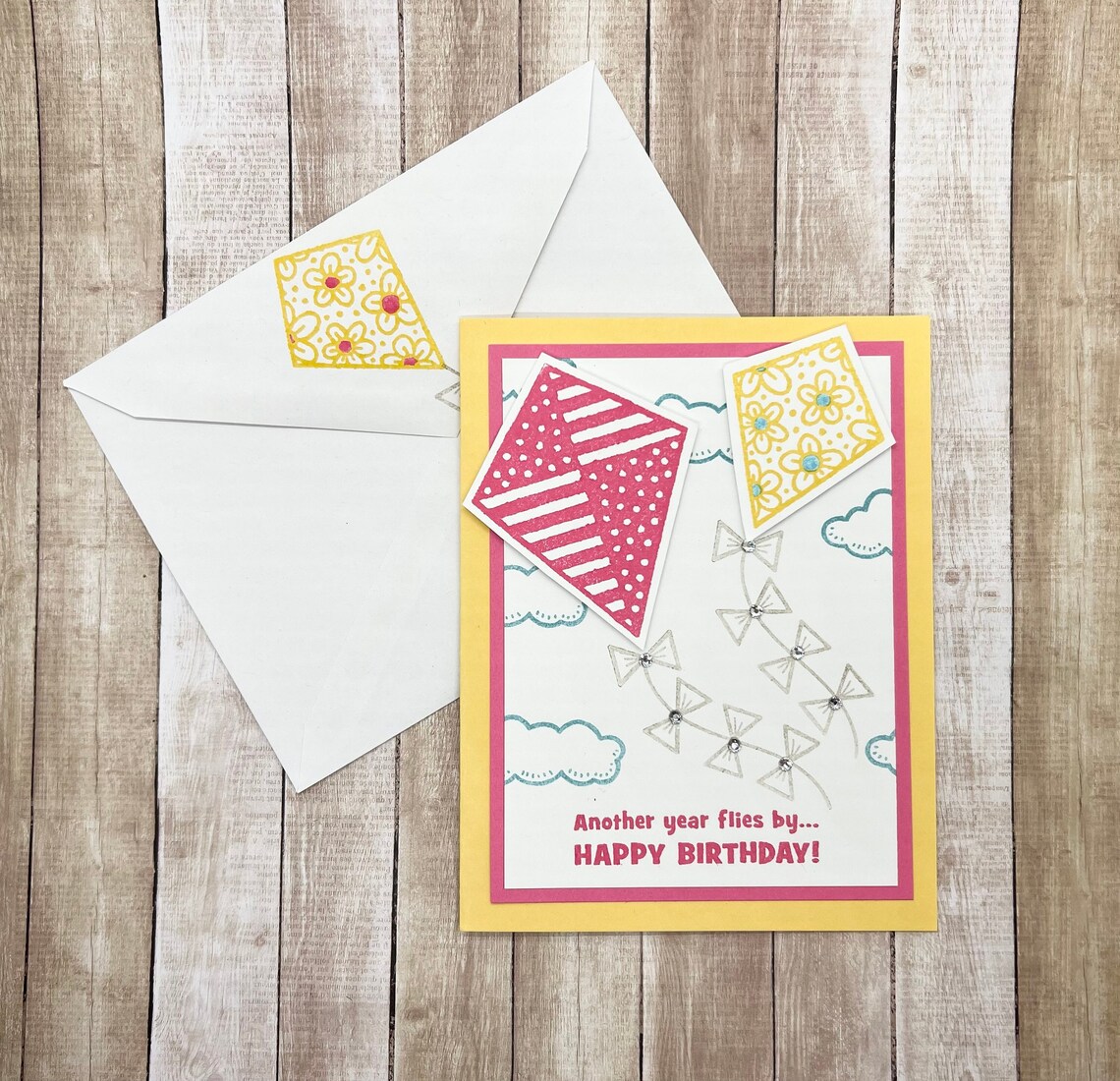 Kite Delight Birthday Card, Happy Birthday Card, Summer Birthday Card ...