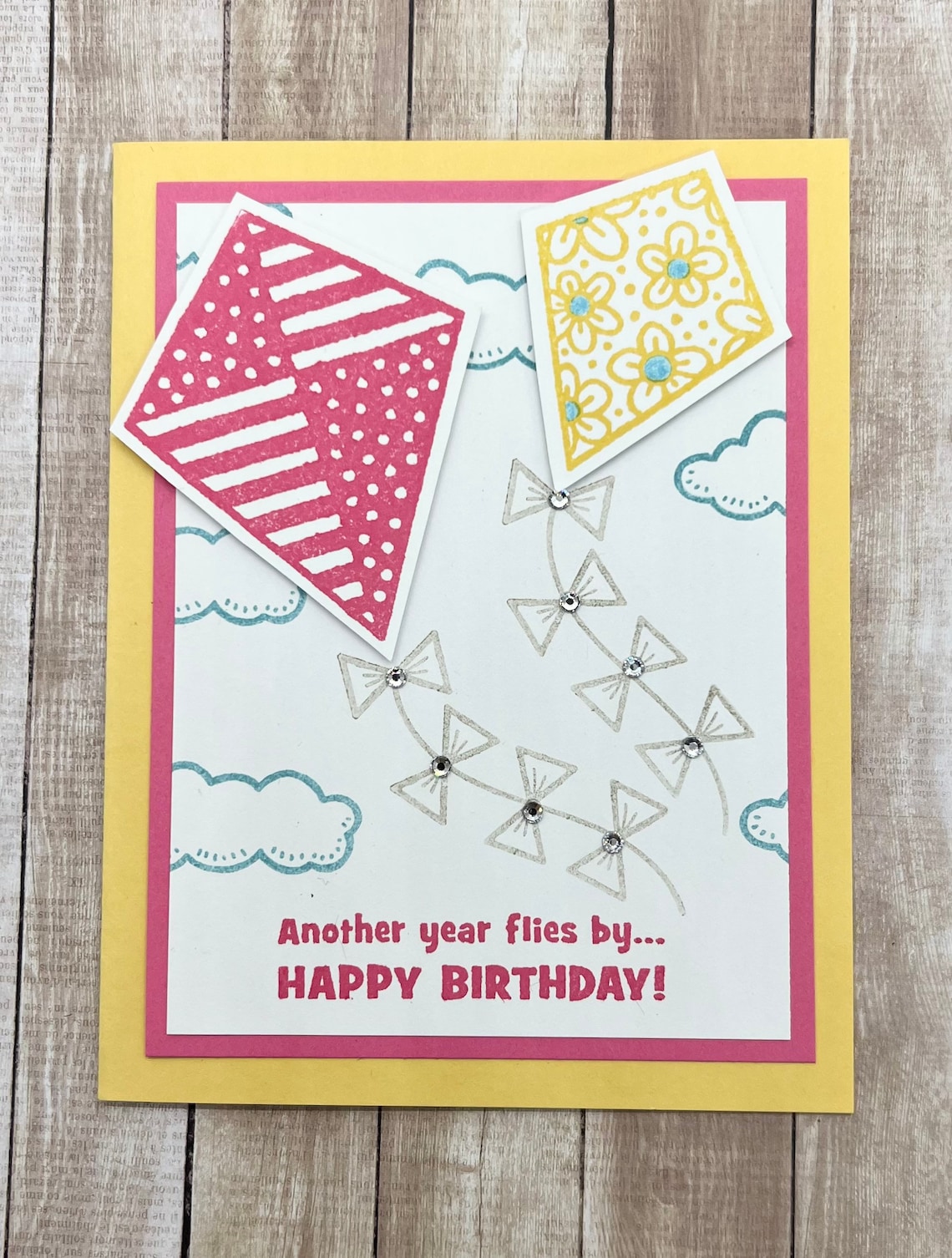 Kite Delight Birthday Card, Happy Birthday Card, Summer Birthday Card ...