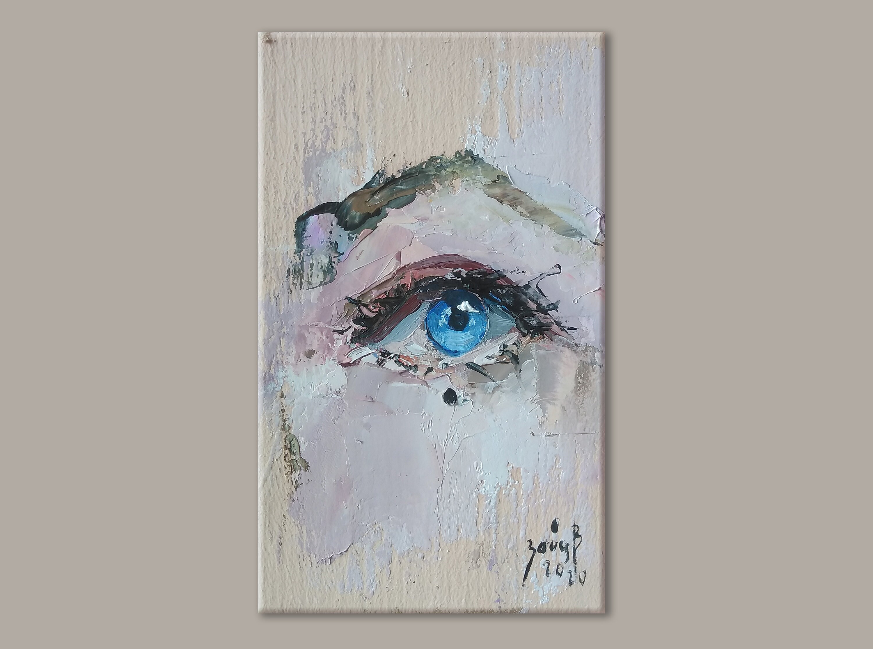 Eye Painting Portrait Original Painting Eye Artwork Original | Etsy