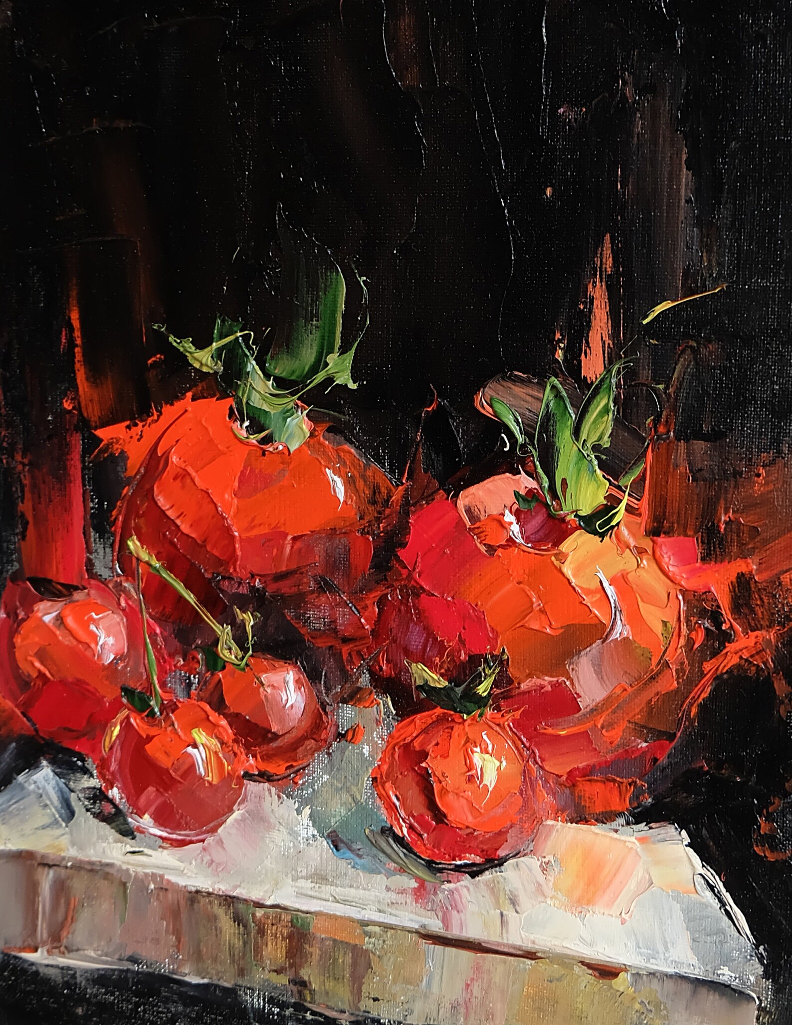 Tomato Painting Tomatoes Vall Art Still life Original Oil | Etsy