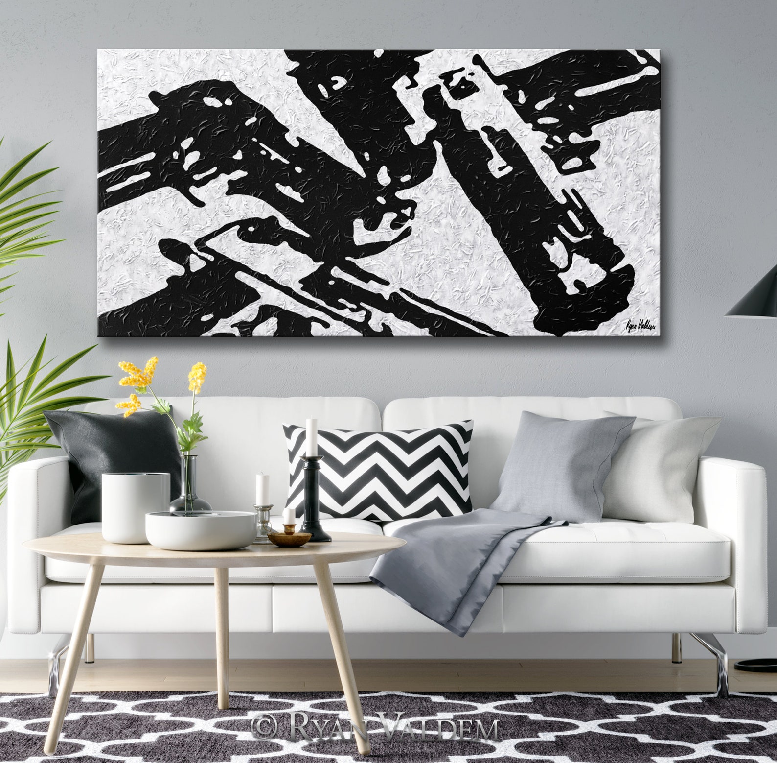 Gun Painting Guns Large Wall Art Military Heavy Texture | Etsy