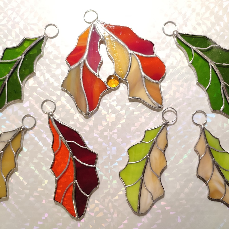 Stained Glass Oak Leaves - Etsy